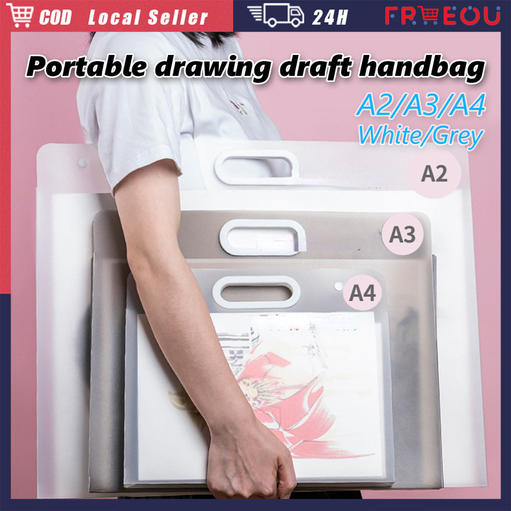 A2/A3/A4 Portable Drawing Bag 8K For File/Art/Sketch/Document/Paintings ...