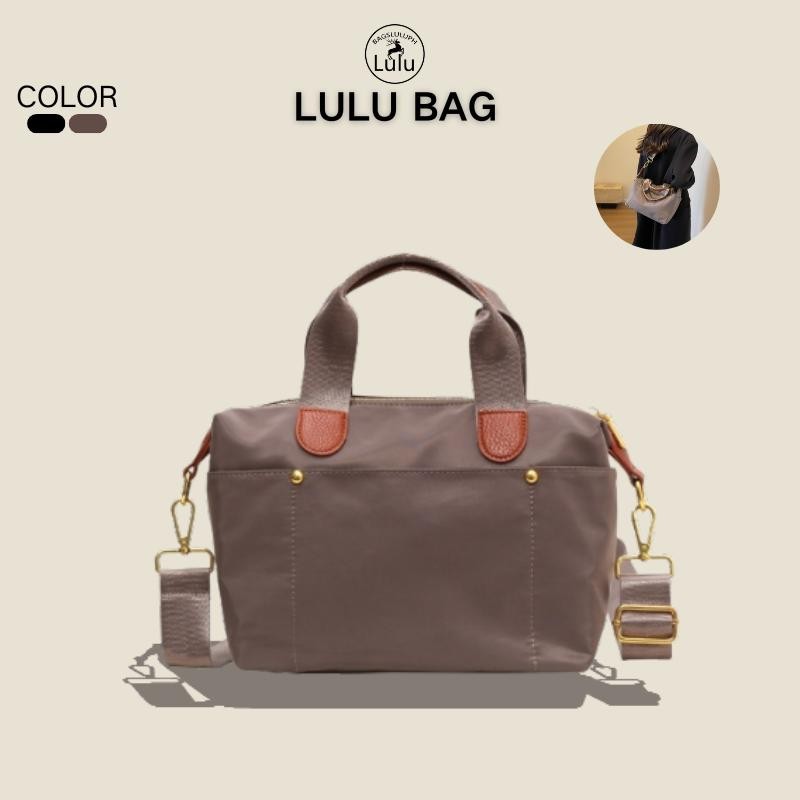 LULU BAG Fashionable Nylon Boston Bag Women's Simple Shoulder Crossbody ...