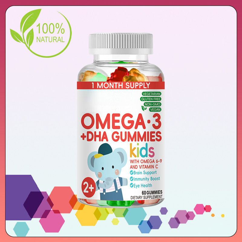 Omega 3 Kids Gummies with Omega 6 & 9, Kids Omega 3 Gummies for Brain ...