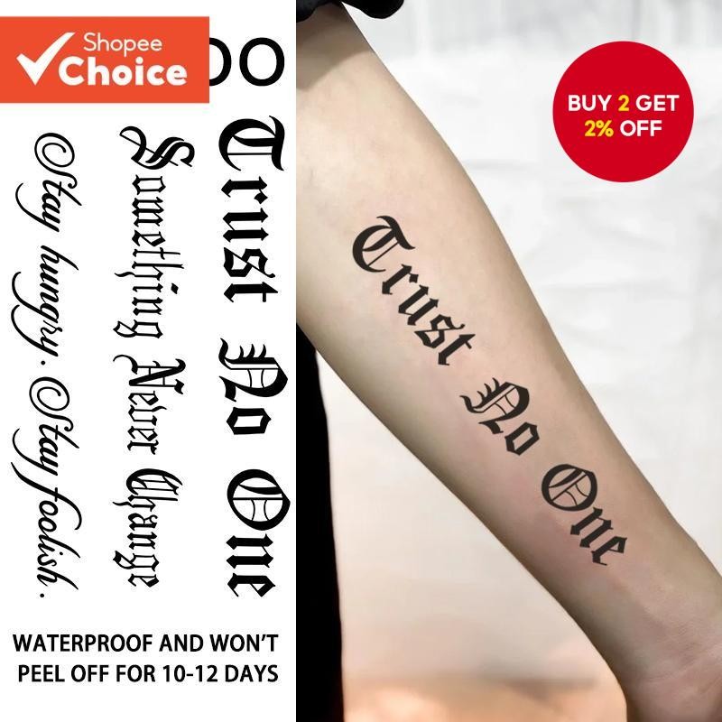 Waterproof Temporary Tattoo Stickers Realistic Non-Reflective Arm ...
