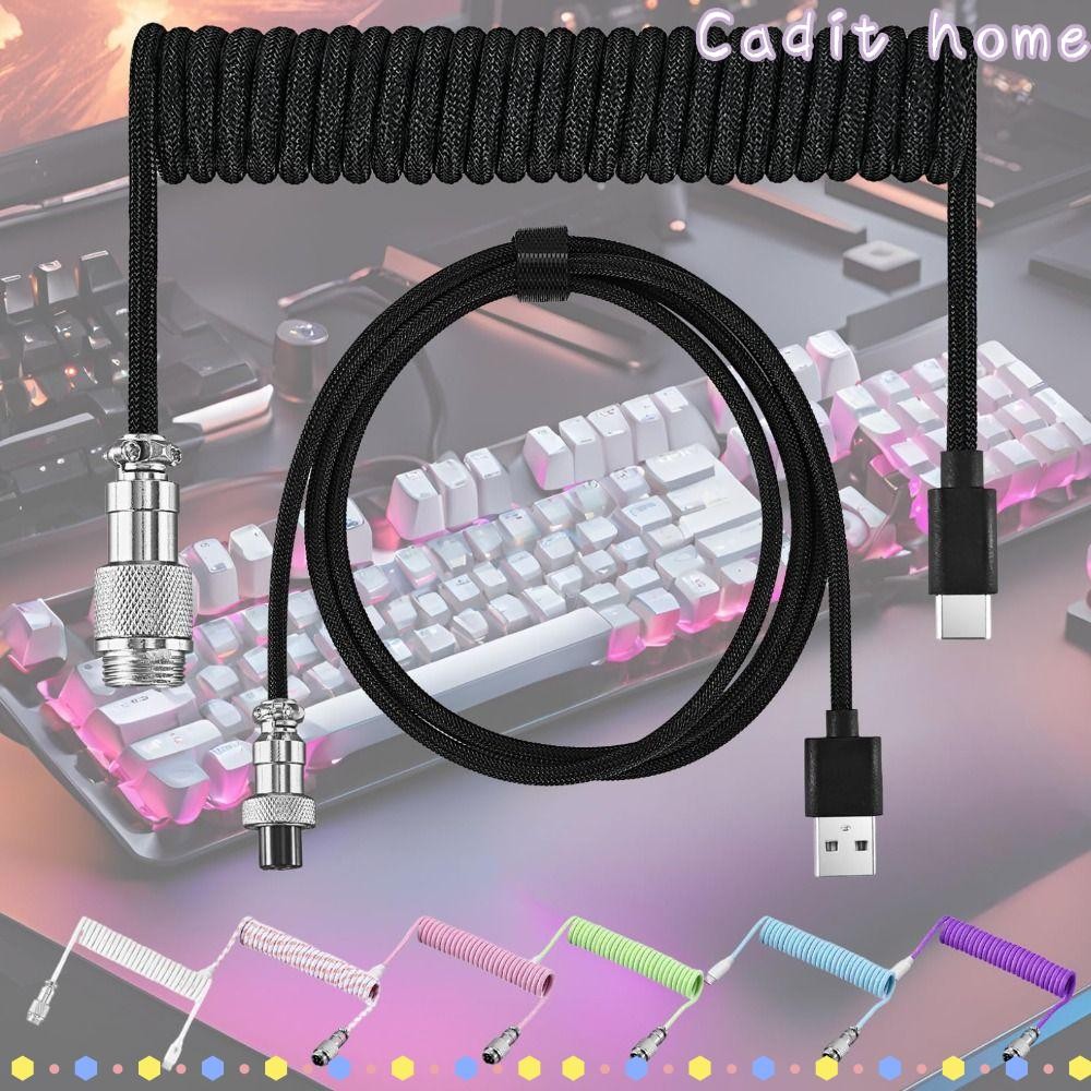 CADIT Mechanical Keyboard Coiled Cable, Detachable USB-C to USB-A ...