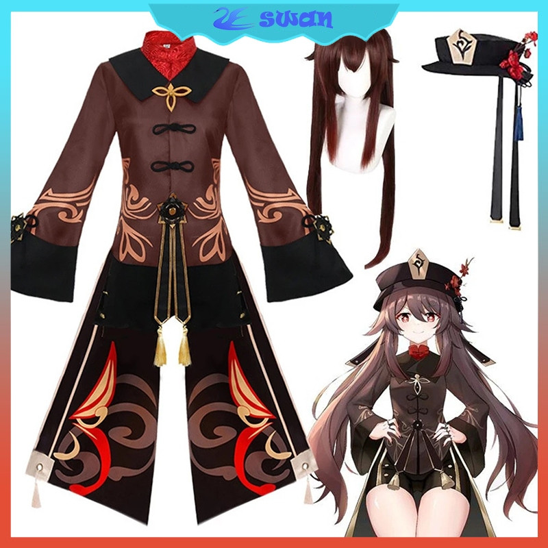Genshin Impact Hutao Cosplay Costume Hutao wig and Hutao Clothes ...