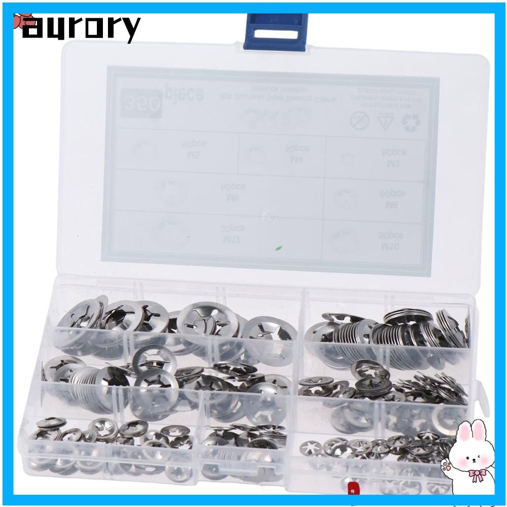 AURORY 350pcs Internal Tooth Lock Washers, 304 Stainless Steel M3 M4 M5 ...