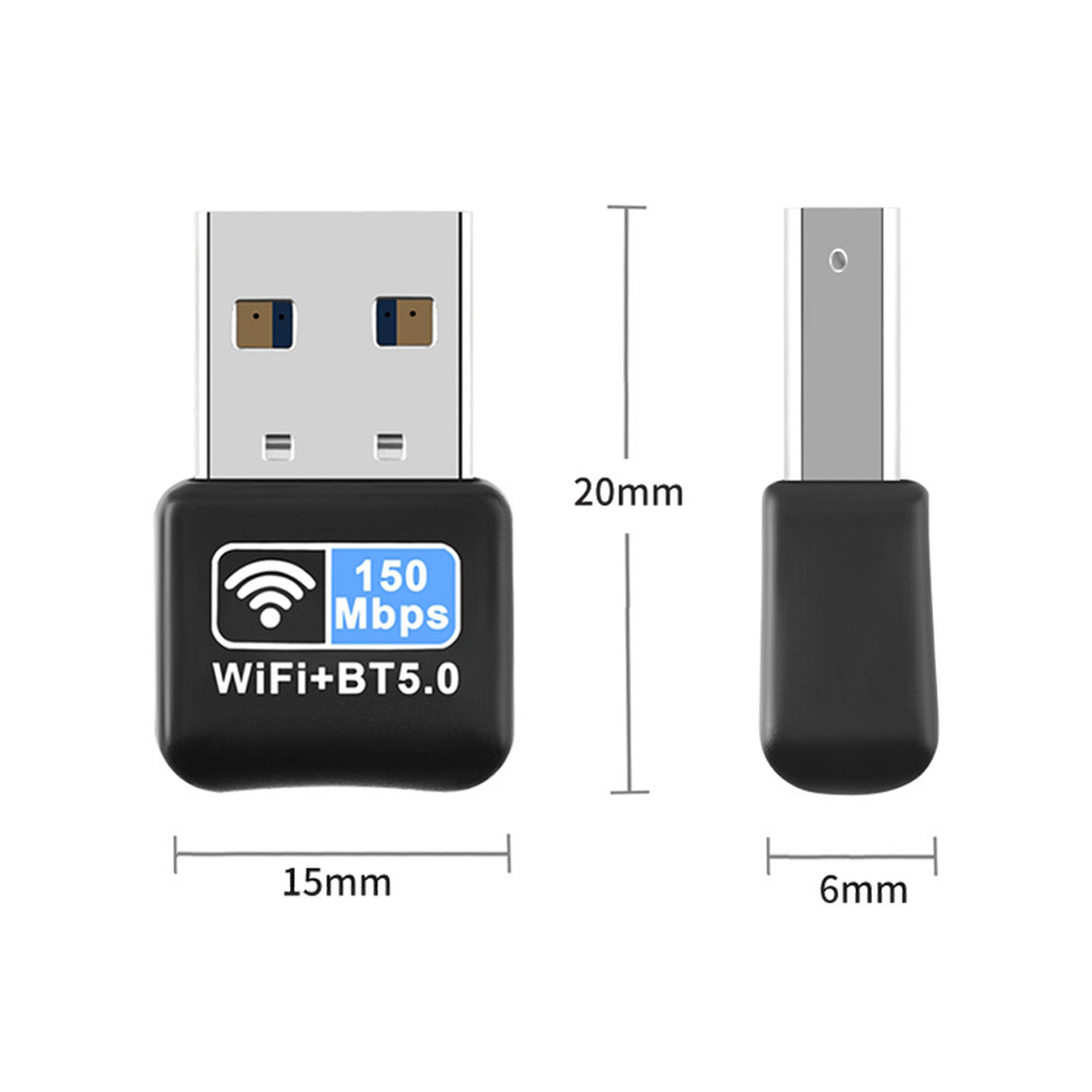 Rain 150Mbps Mini USB Wireless Wifi Adapter Wifi Network LAN Card Bluetooth 5.0 802.11N Adaptor ...