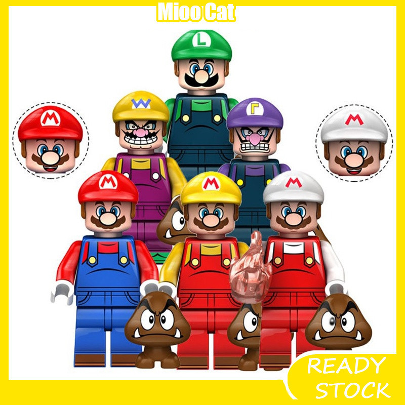 Super Mario Luigi Mario Valio Minifigures Building Block toys | Shopee ...