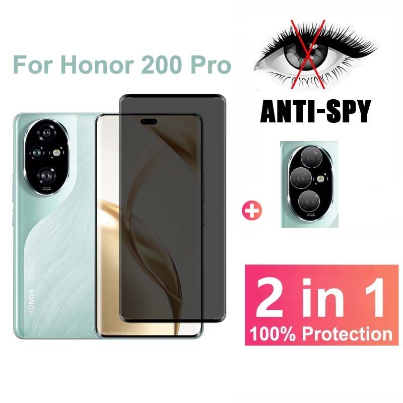 Anti-spy Glass for honor 200 Pro Privacy Protection Screen Protector ...
