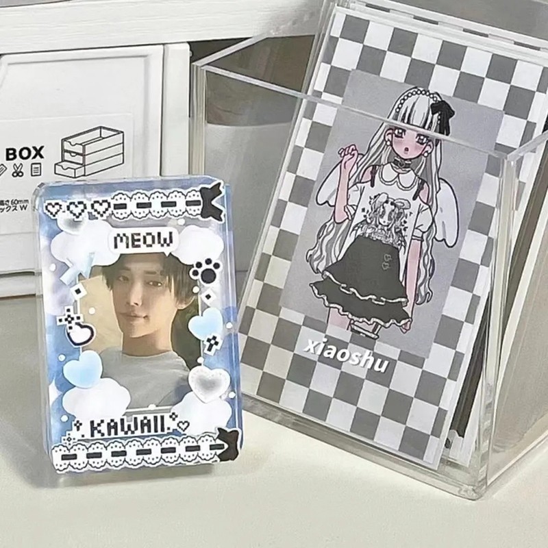 Transparent Photo Frame Acrylic Magnetic Table Sign Picture Stand ...