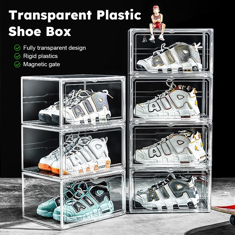Acrylic Shoe Box Dsplay Wall Magnetic Shoe Box Heavy Duty Transparent ...