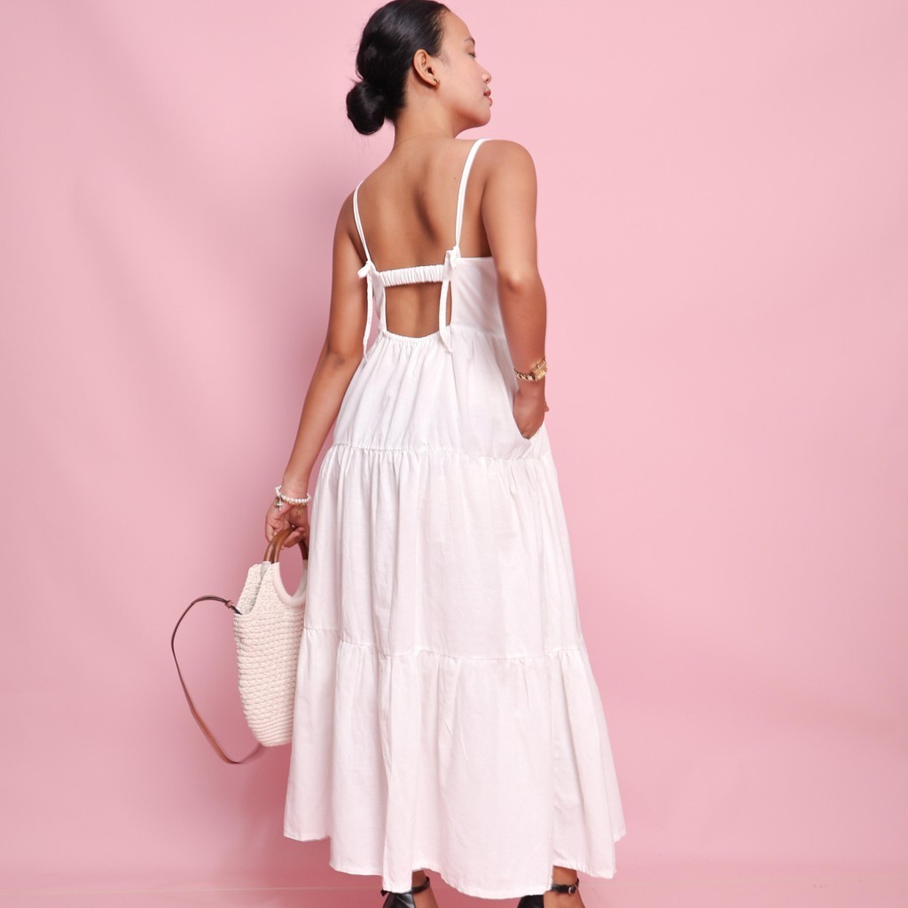 Calliah Fashion Olivia Backless layered Maxi Dress For Women | Shopee ...