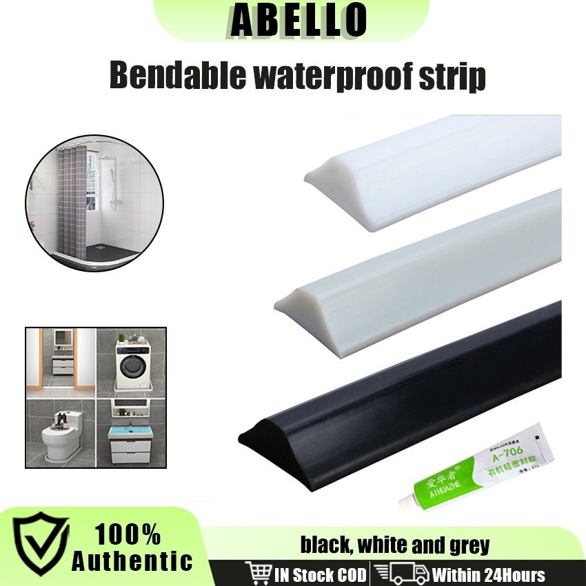 1M Self-Adhesive Water strip Stopper for Kitchen Bathroom Free Bending ...