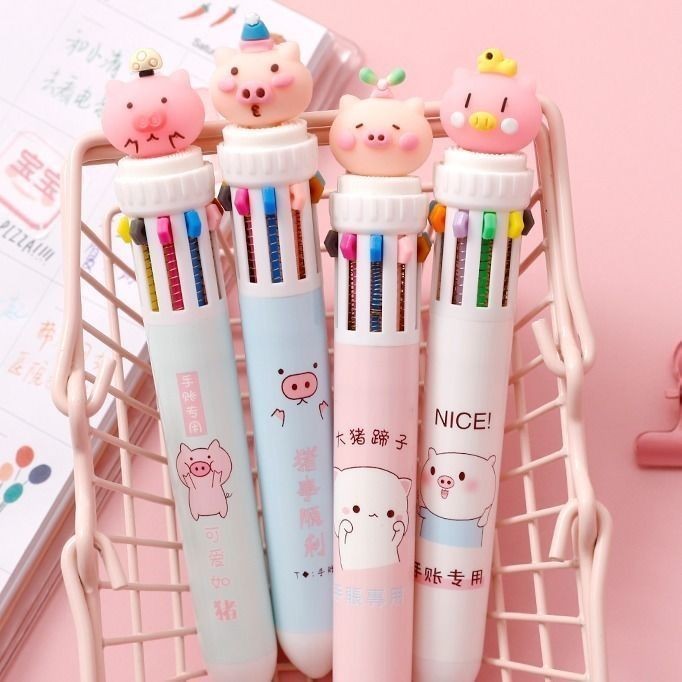 Multicolor pen Multicolor pen Ten-Color Ballpoint pen Cute Creative ...