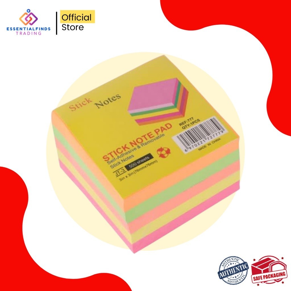 100 Sheets Pastel Colored Sticky Note | Shopee Philippines