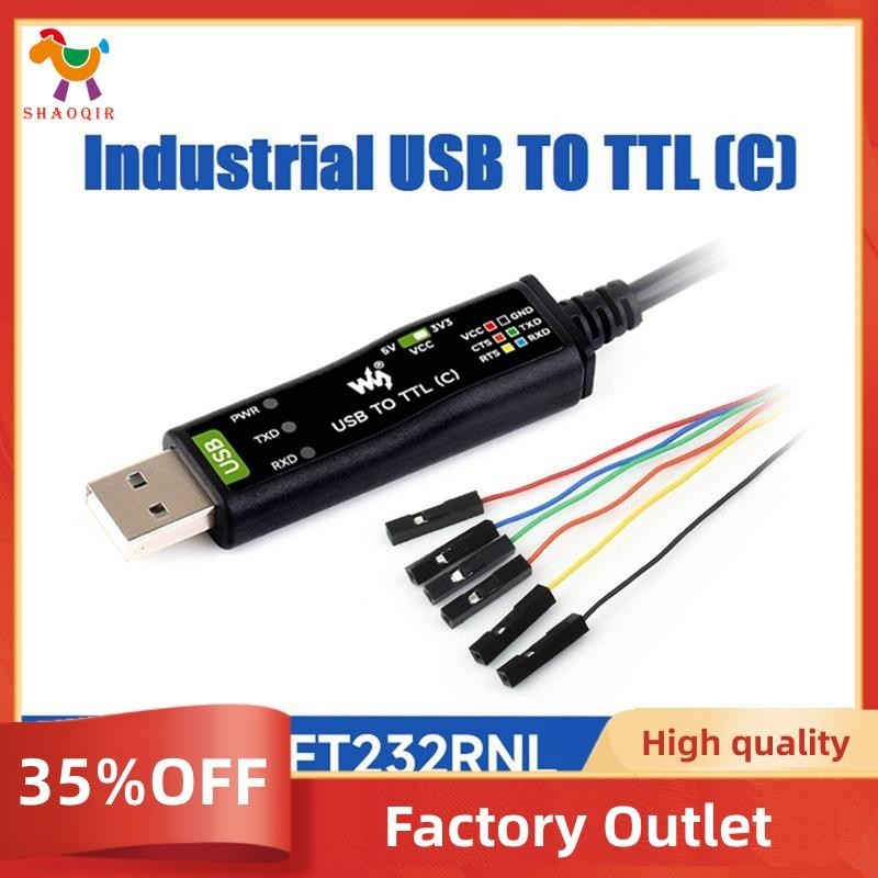 Hot Sale Waveshare Industrial USB to TTL (C) 6pin Serial Module Cable ...