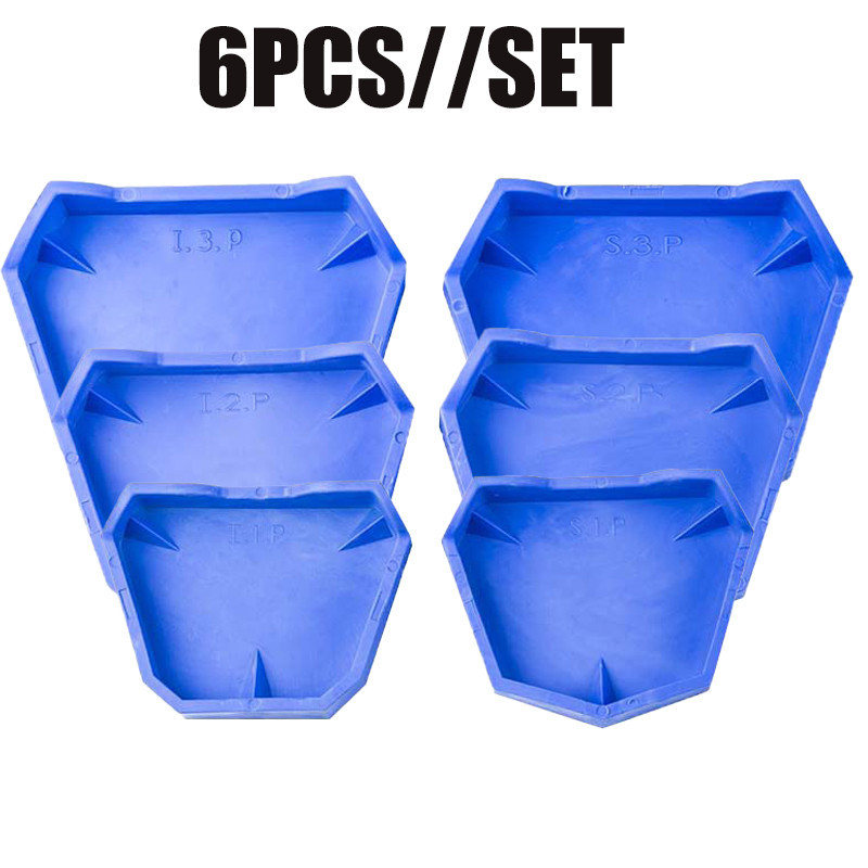 6pcs/set Dental Model Base Silicon Rubber Plaster Model Base Dental ...