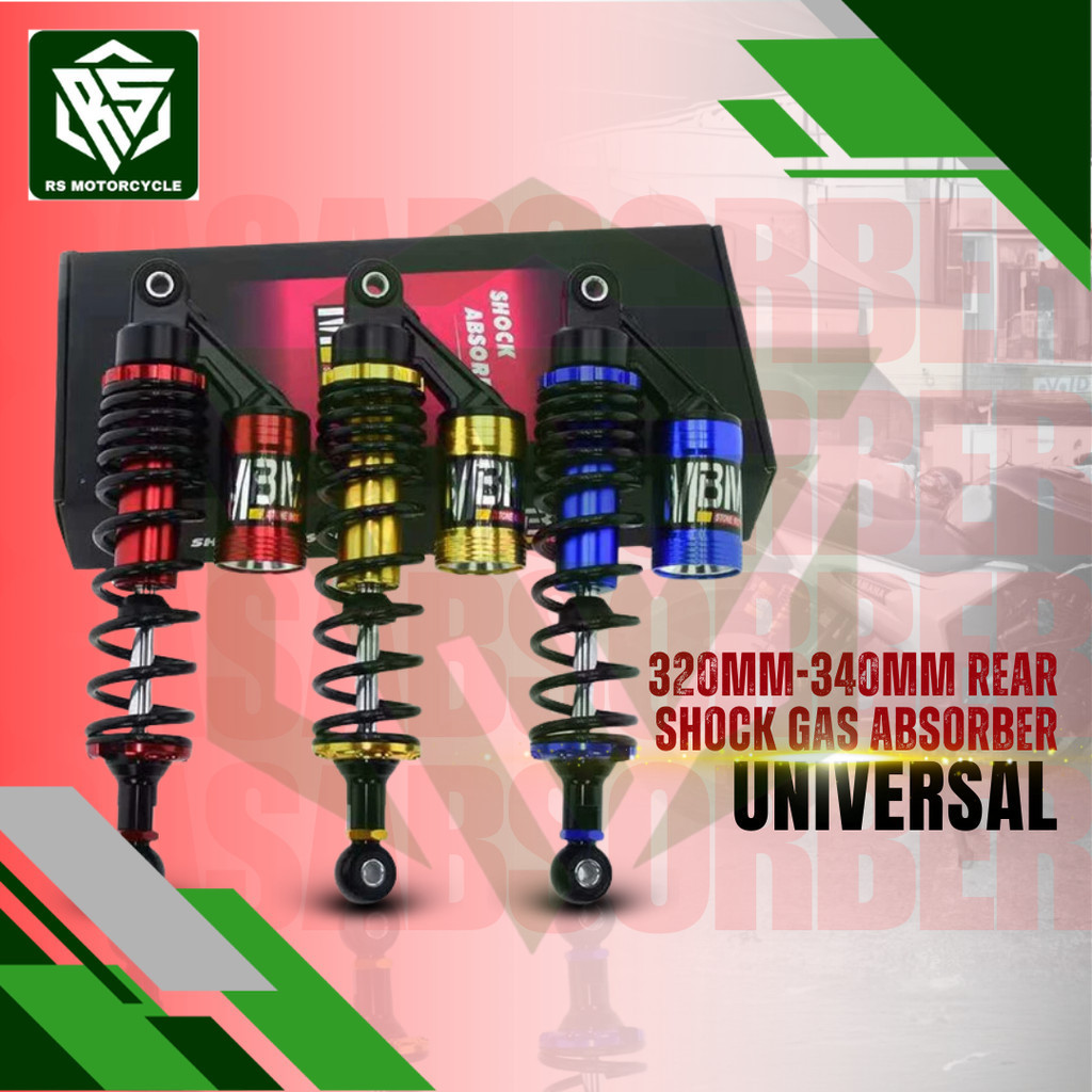 [RS MOTORCYCLE] MOTORCYCLE SHOCK 320MM-340MM REAR SHOCK GAS ABSORBER ...
