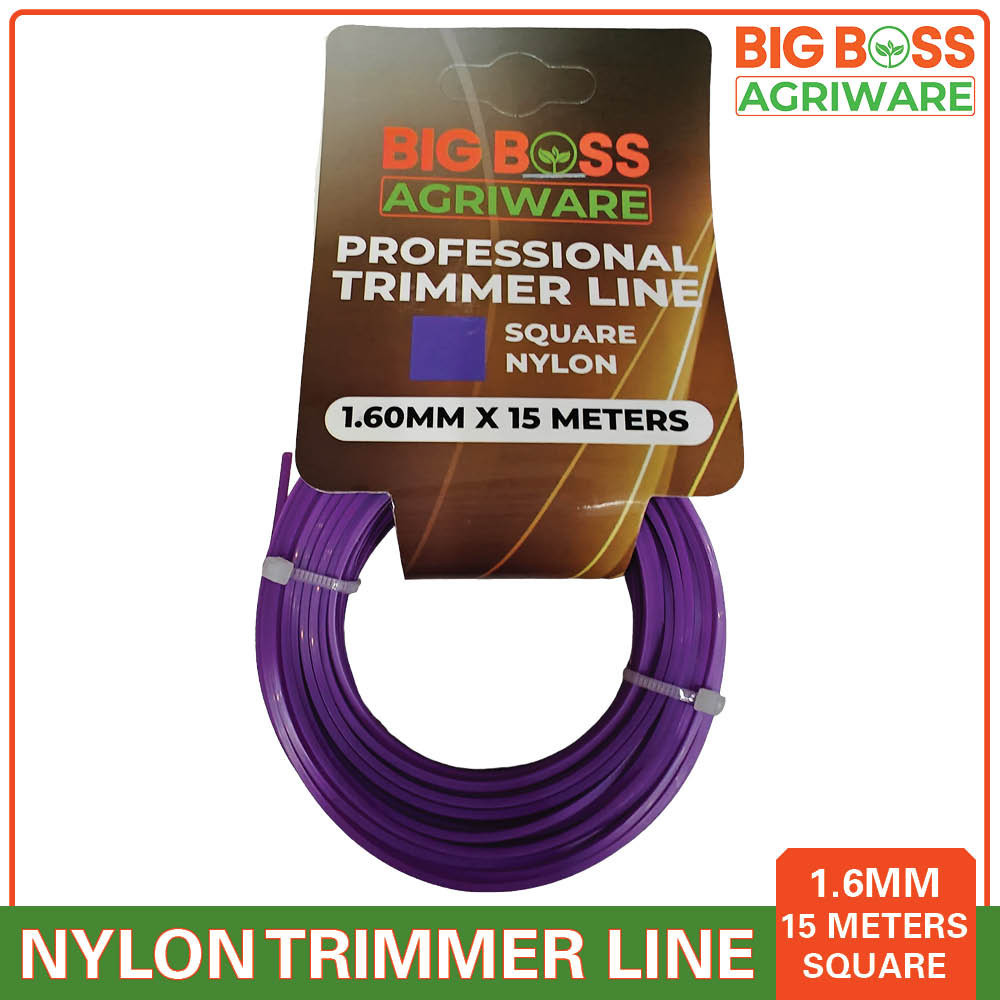 BBA Nylon Trimmer Line 1.6mm x 15m Square Violet (Tansi) Electric Trimmer Cutting Head ...