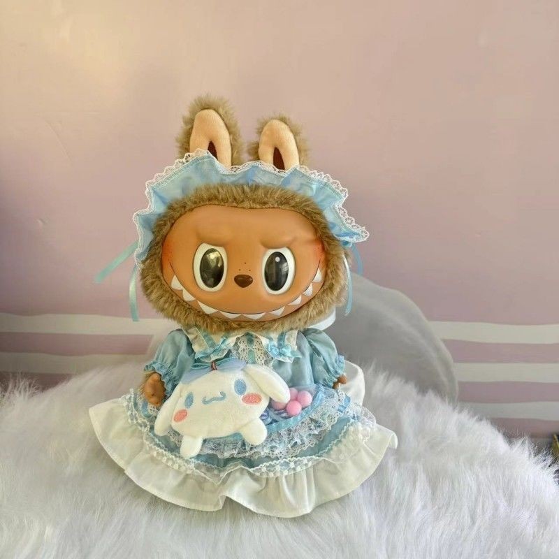 38cm Cute Original Labubu Time to Chill Plush Doll Clothes for Labubu ...