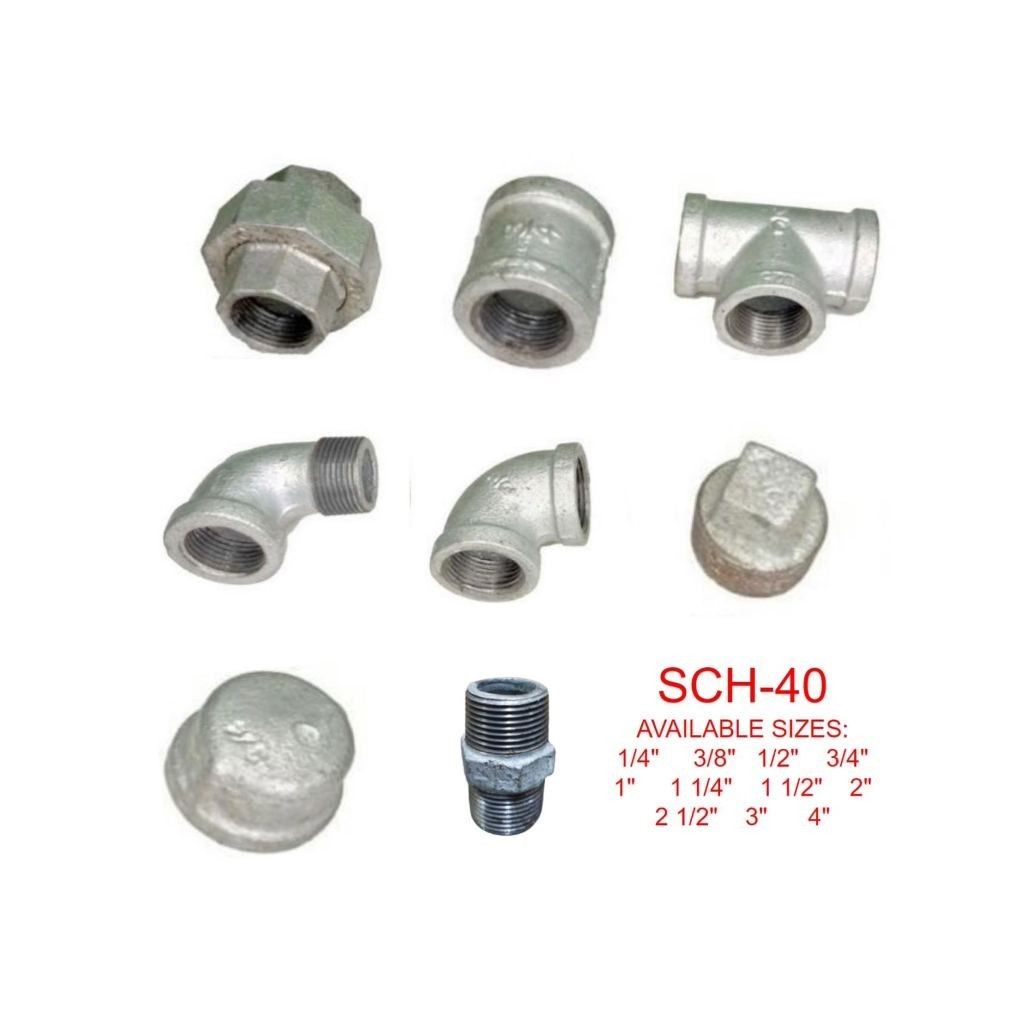 SCH-40"galvanized malleable gi pipe fittings1 1/2" 2" 2 1/2"3"4 ...