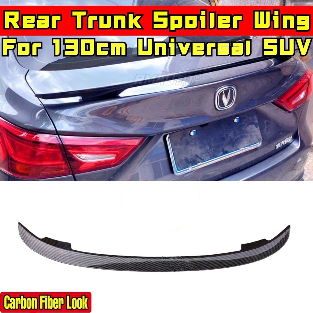130cm Universal Car Rear Spoiler Trunk Wing Carbon Look Spoiler Wing ...