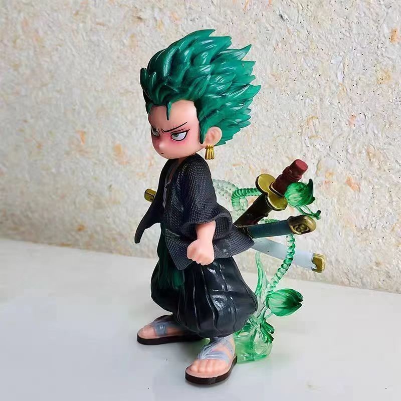 Cute Hand-Made One Piece Sauron Sauron Three-Knife Zoro Desktop Anime ...
