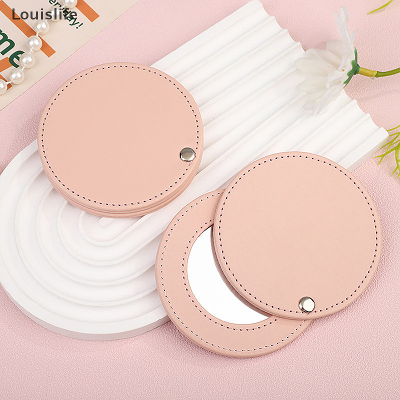 LLPH Compact Mirrors Unbreakable Stainless Steel Mirror With PU Leather ...
