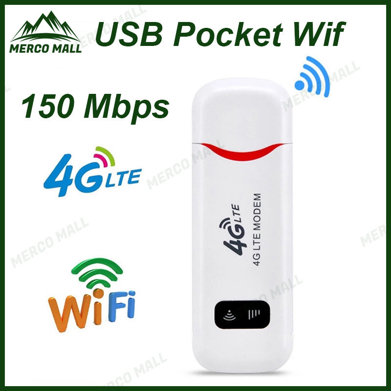Wireless 4G LTE WiFi Router Modem Universal SIM Card 150Mbps USB Mini ...