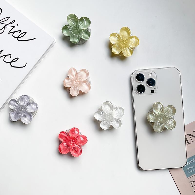 Japanese Flowers Transparent bracket for phone Grip holder cellphone ...