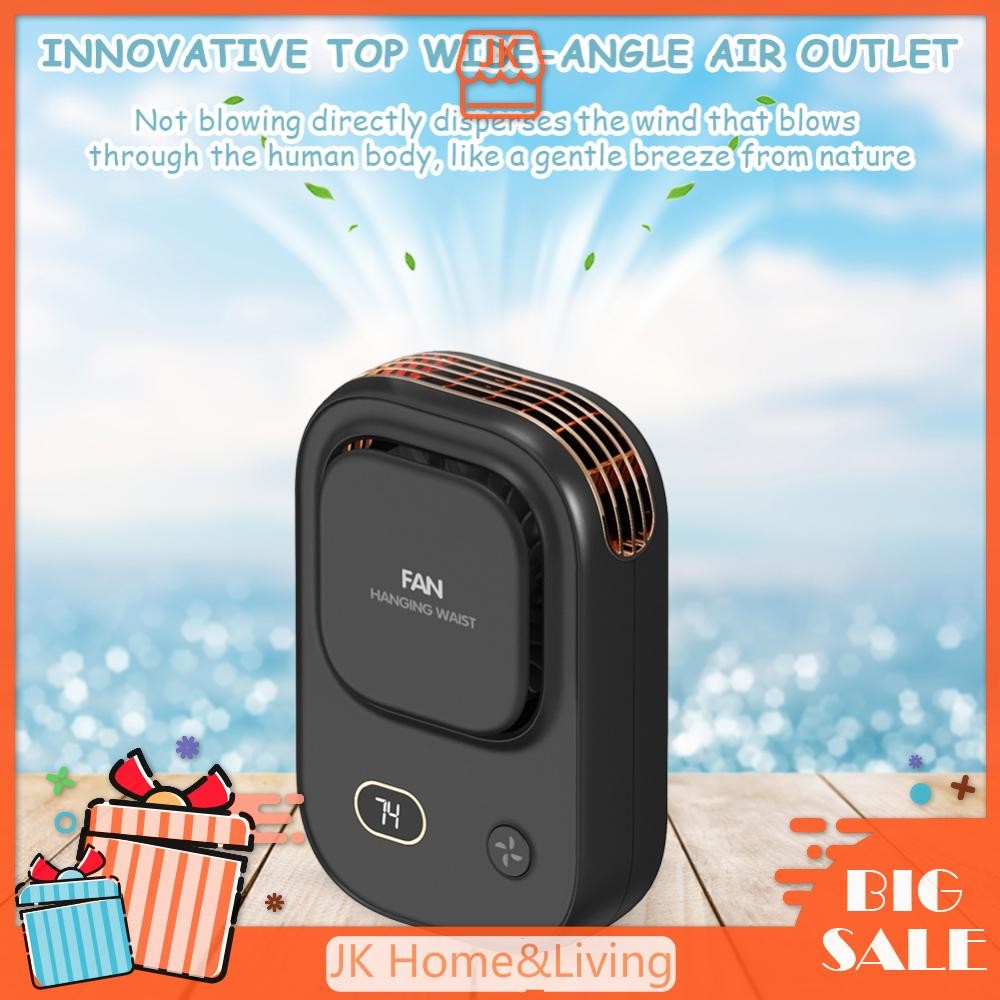 Portable Waist Clip Fan Body Fan Rechargeable Neck Fan for Camping ...