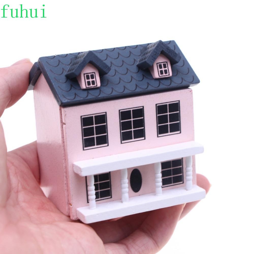 FUHUI Dolls Miniature House, 1:12 Dollhouse Mini Villa Miniature ...