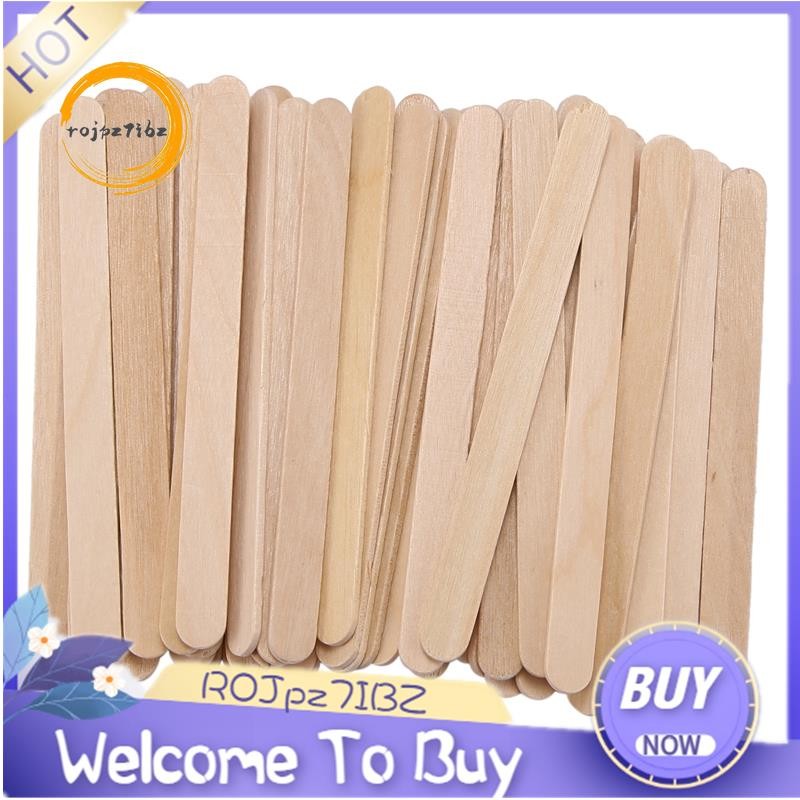 200 Pcs Craft Sticks Ice Cream Sticks Wooden Popsicle Sticks 114MM ...