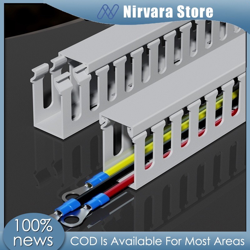 Open Slot Cable Duct Management Raceway PVC Cable Tray Cable Wall Wire ...