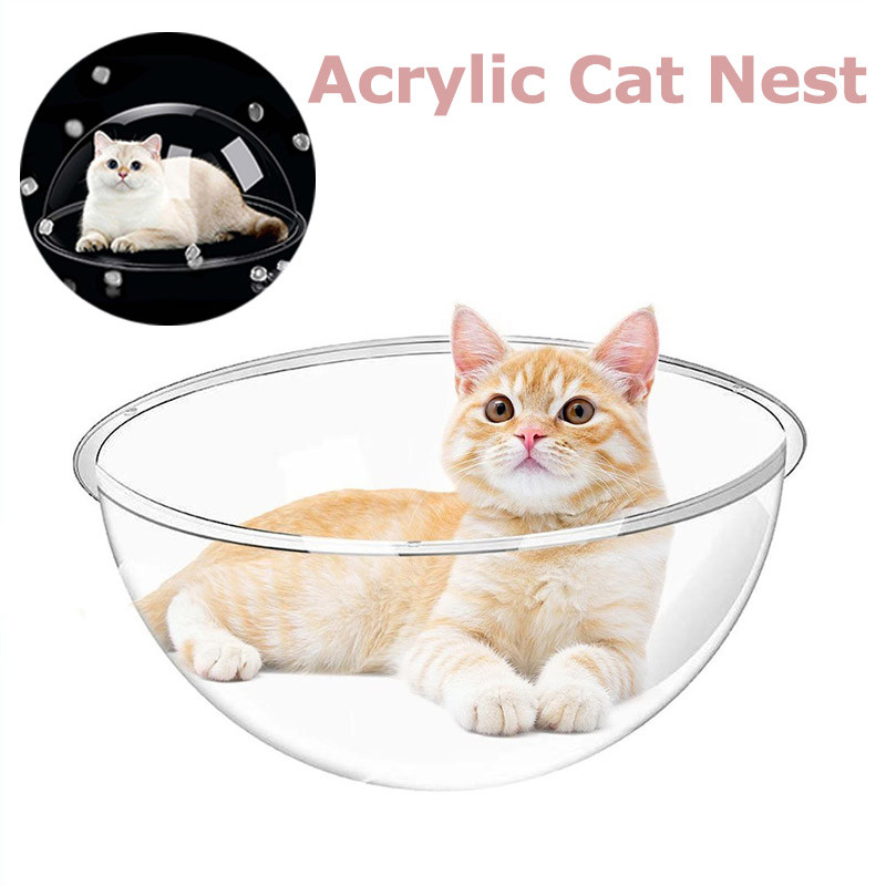 Acrylic Transparent Cat Nest Pet Furniture Anti-Scratch Cat Toy Beds ...