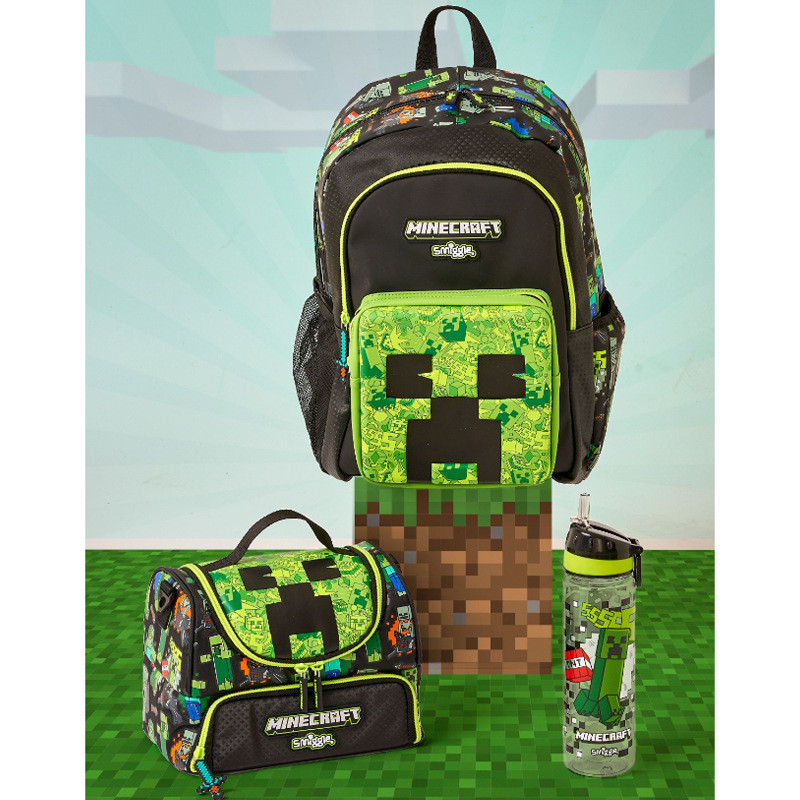 Australia smiggle Minecraft Schoolbag Stationery Set Mealbag Lunch Box ...