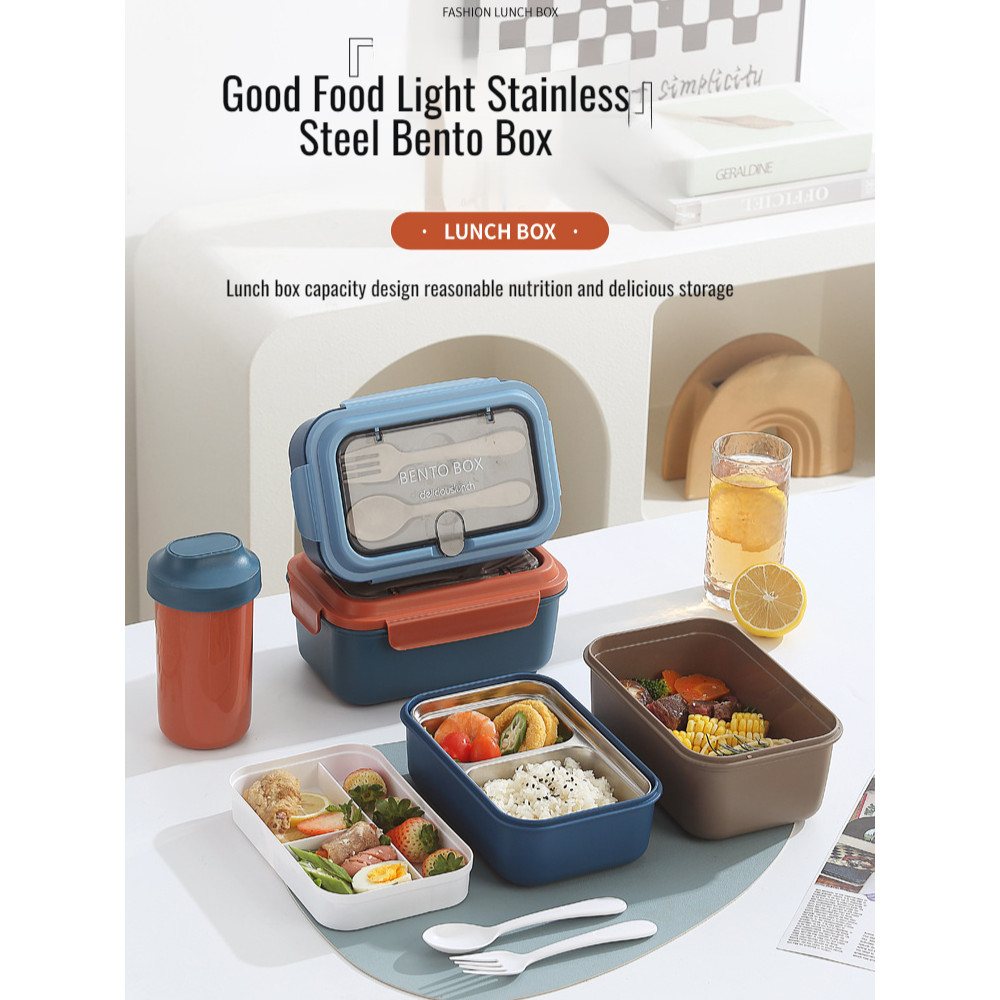 Nordic Style Compartment Lunch Box Portable Lunch Box Light Food Lunch ...