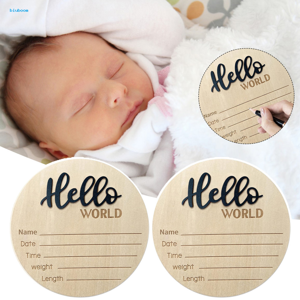 Newborn Baby Birth Sign Newborn Name Recording Sign Personalized Wooden ...