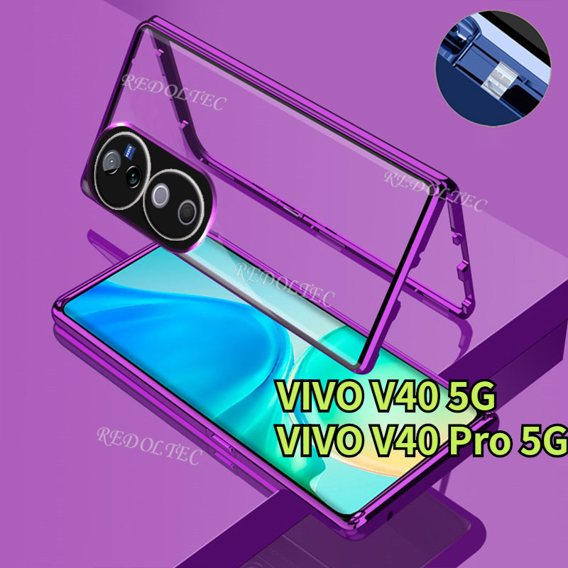 VIVO V40 V40 Pro 5G Casing 360 Full Lens Protection Magnetic Metal Case ...