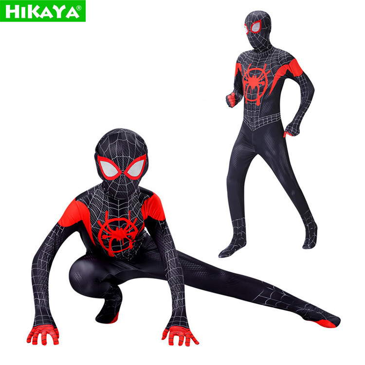 GG+HIKAYA spiderman costume for adults, men spidersuit, Miles cosplay ...