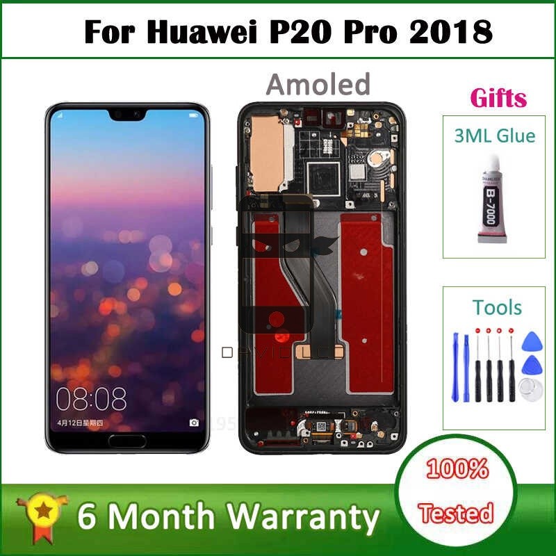 Original Amoled For Huawei P20 Pro 2018 CLT L29 L29C L09 C AL00 AL01 ...