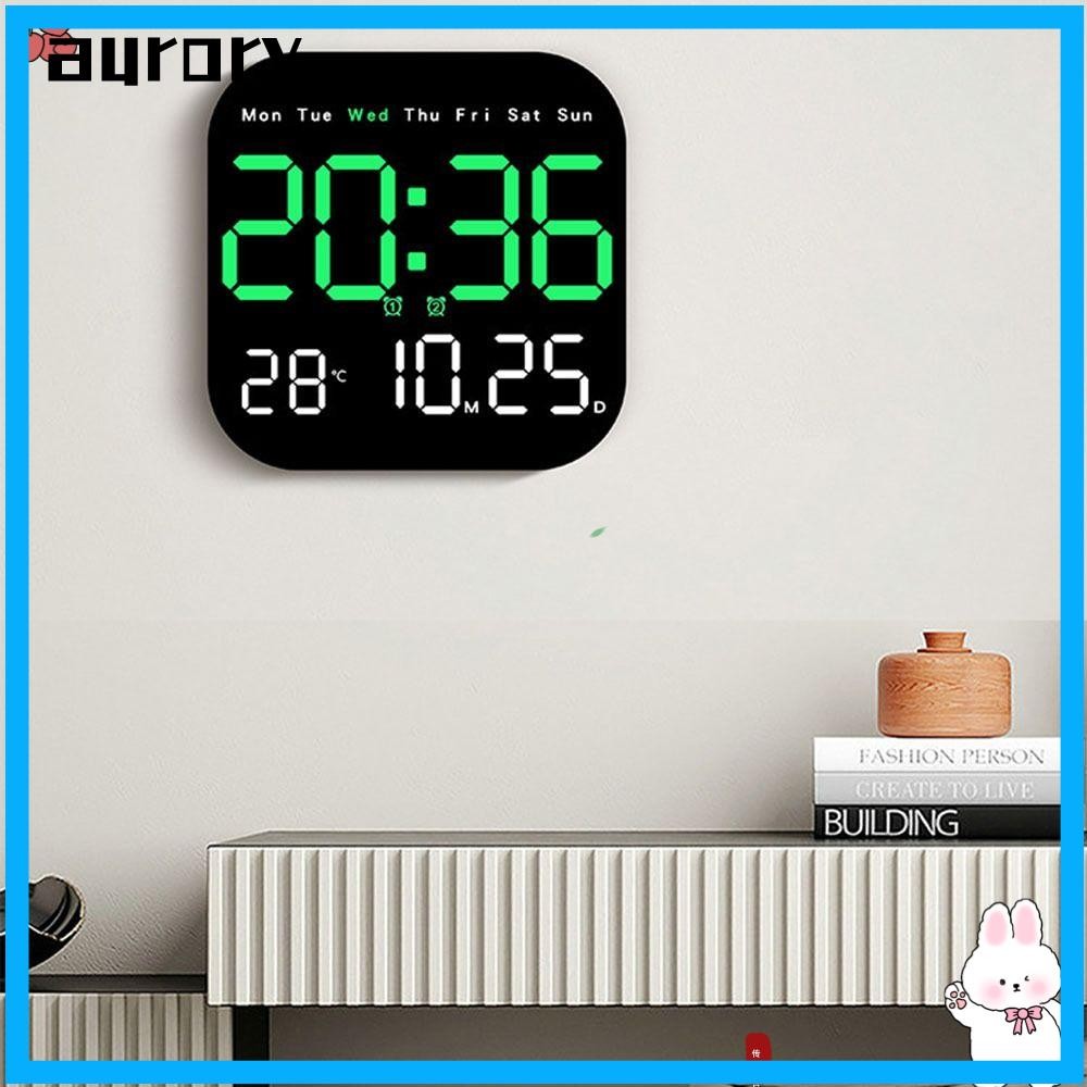 AURORY Electronic Wall Clock, Wall-mounted Date Digital LED Clocks, 12 ...