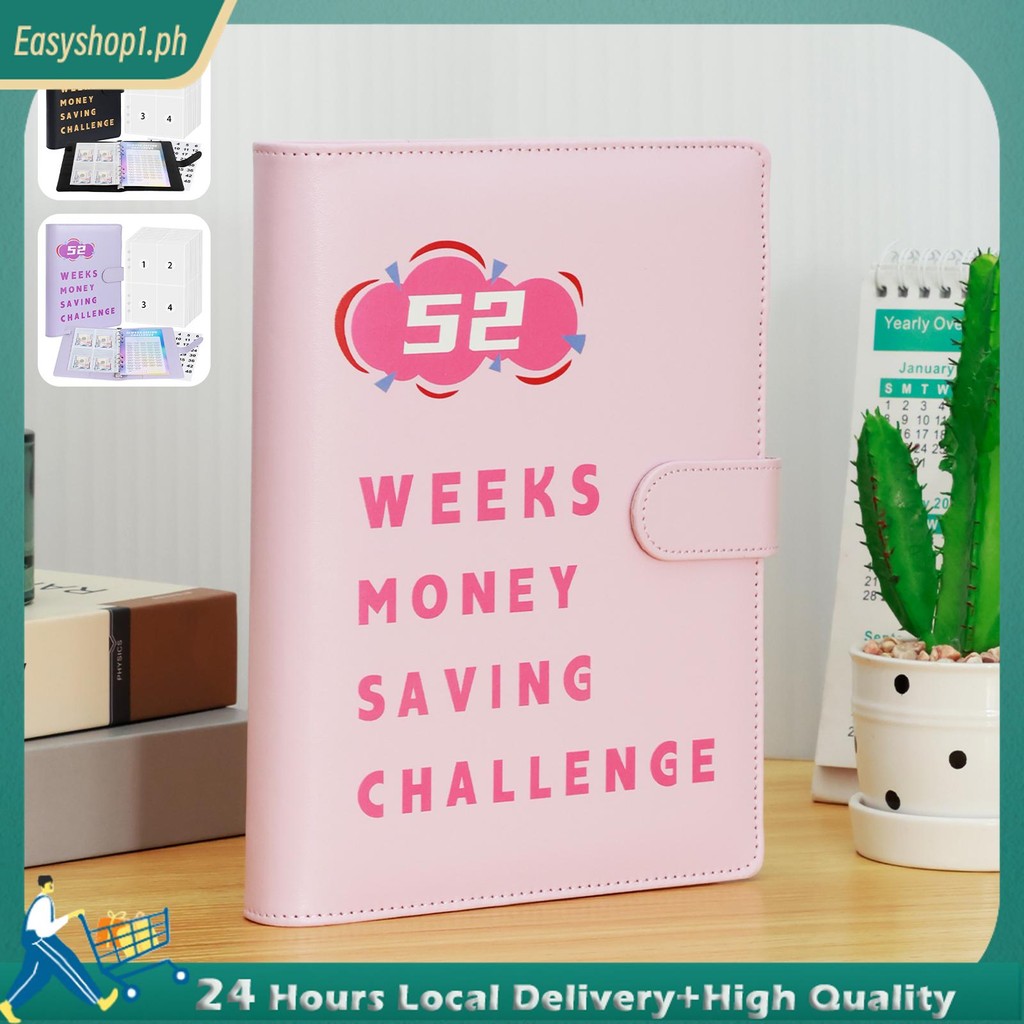 52 Week Money Saving Challenge Binder Reusable PU Budget Binder Book ...
