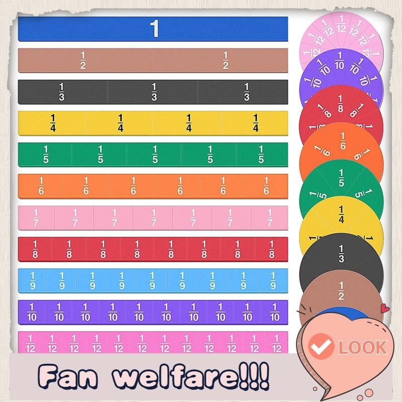 134Pcs Magnetic Fraction Tiles & Fraction Circles -Math Manipulatives ...
