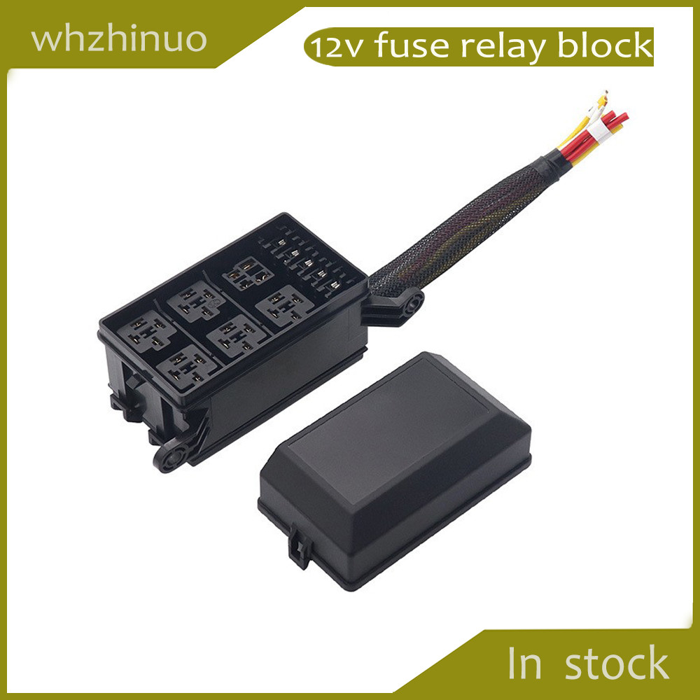 12V Fuse Relay Block With Harness 6 Relays holder 6 ATC/ATO Fuse ...