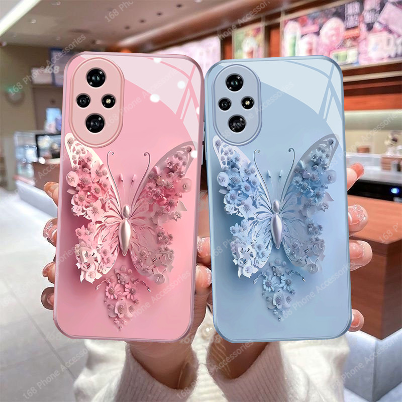 Honor 200 Pro Case Honor 200 Cute Flower Butterflies Shockproof Case ...