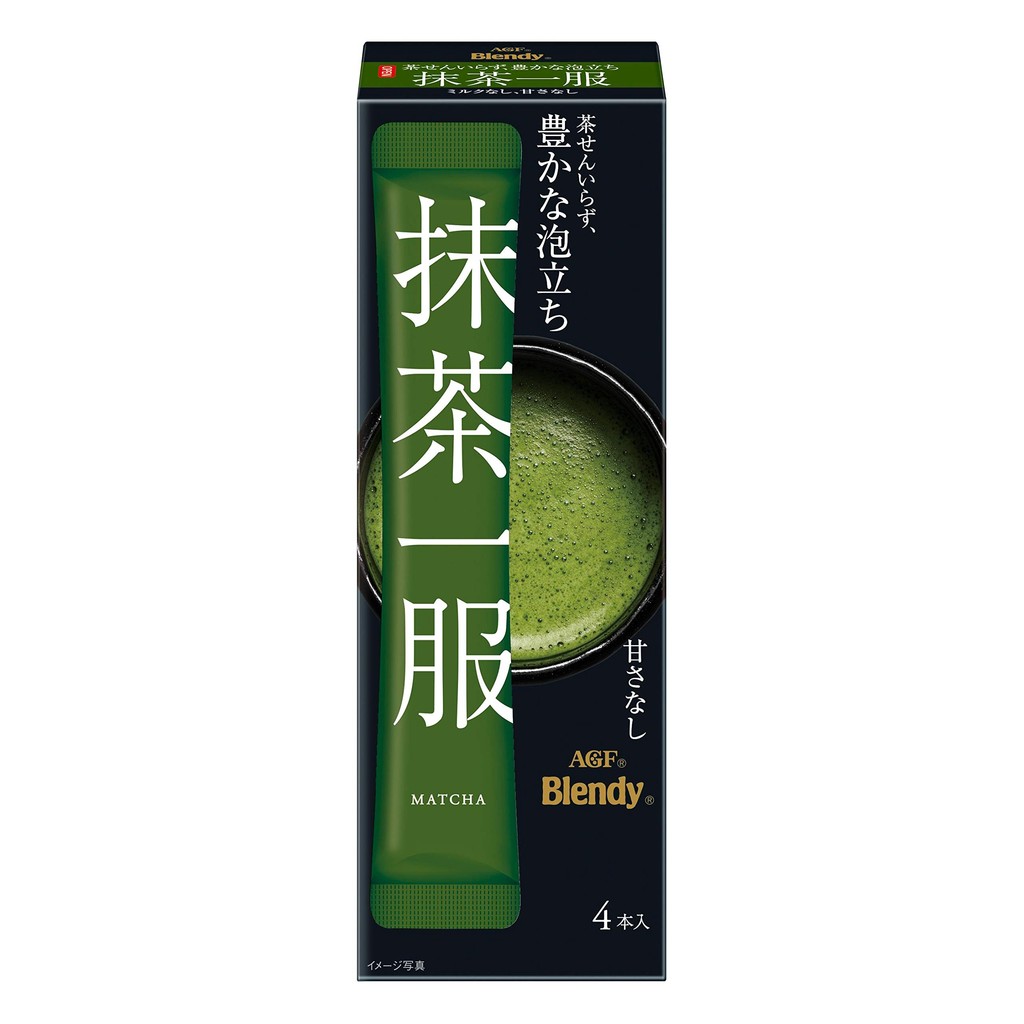 AGF BLENDY Matcha Ippuku Stick w/o Milk 4 x 6 boxes Powdered Matcha ...
