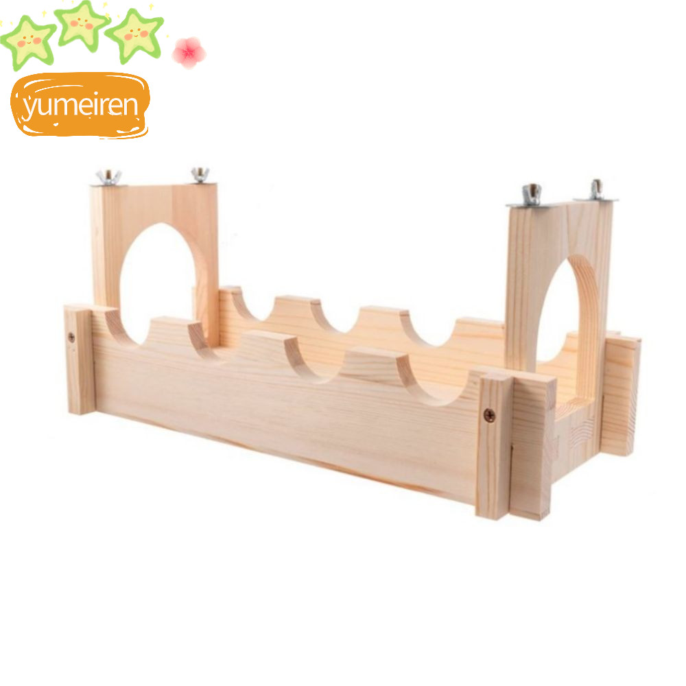 YUMEIREN Wood Bridge, Small Animals Habitat Toy Playhouse Platform ...