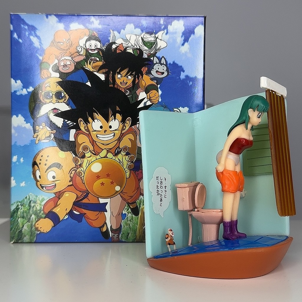 St1 Dragon Ball Action Figure Green Hair Bulma Go To The Toilet Daring Nudity Model Dolls Toy