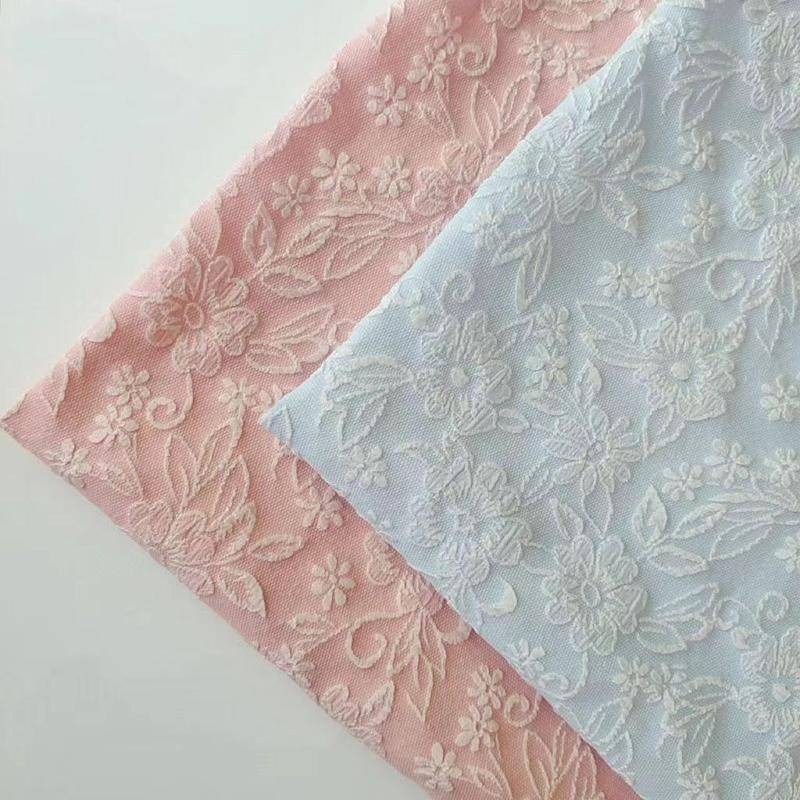 150*50CM Four-sided jacquard embossed lace fabric Dai cloth fabric ...