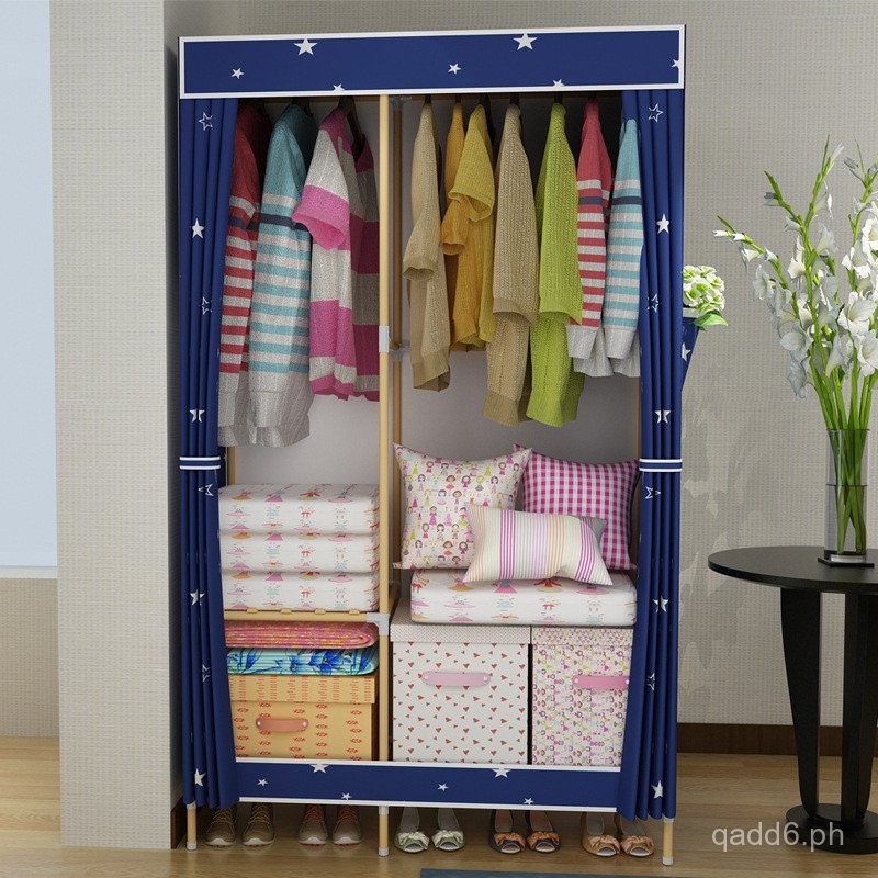 Cloth Wardrobe Small Simple Solid Wood Small Size Bold Reinforcement ...
