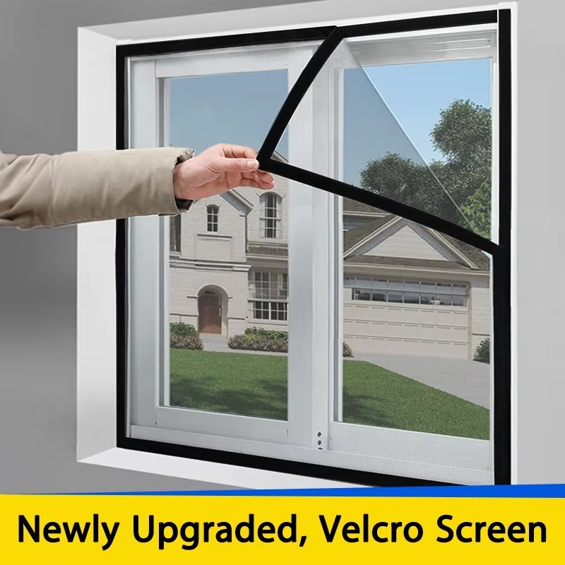 Self-adhesive Replacement Window Screen Mesh Frame - Flexibility White ...