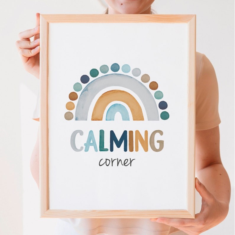 Calm Down Corner Therapist Office Decor Classroom Decor Printable ...